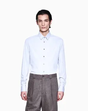 Giorgio Armani Classic Stretch Button-down - Light_blue