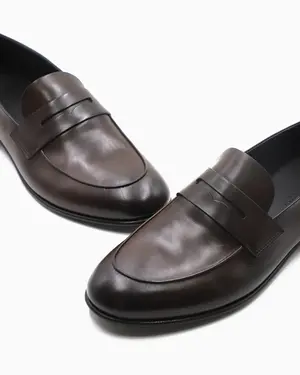 Giorgio Armani Classic Penny Loafers - Brown