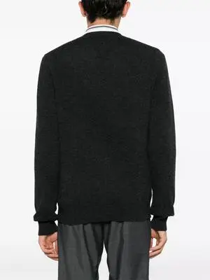 BARRIE 3d Logo Cashmere Jumper - Grey
