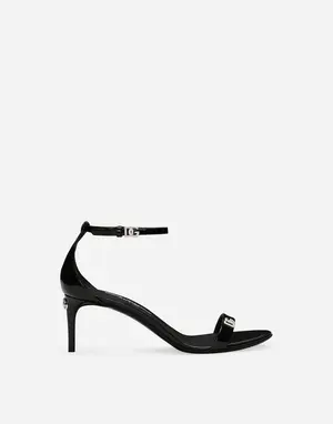 Dolce & Gabbana Patent Leather Sandals With Dg Logo