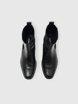 REISS Maeva Leather Chelsea Boots