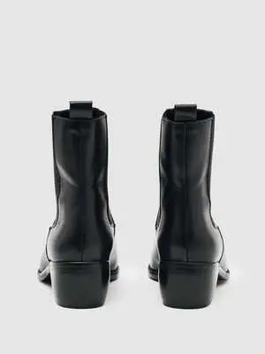 REISS Maeva Leather Chelsea Boots