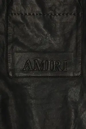Amiri Lightweight Leather Camp Shirt
