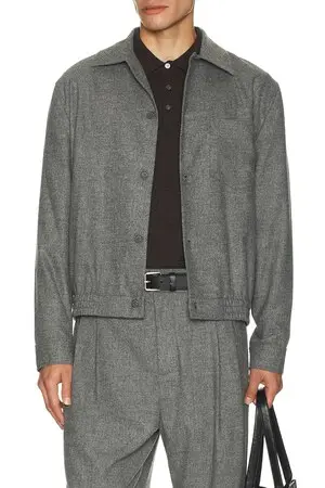 Simkhai Ernie Blouson Shirt Jacket - Charcoal Melange