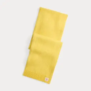 Ralph Lauren Brushed Wool Scarf Wicket Yellow