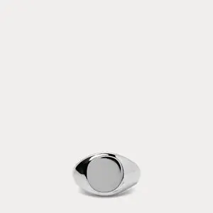 Ralph Lauren Sterling Silver Signet Ring - Grey