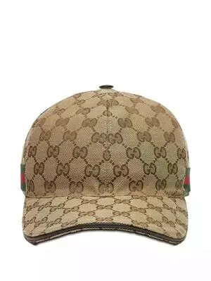 Gucci Patterned Cap With Web Detailing