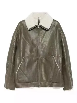 MORDECAI Shearling-collared Leather Jacket