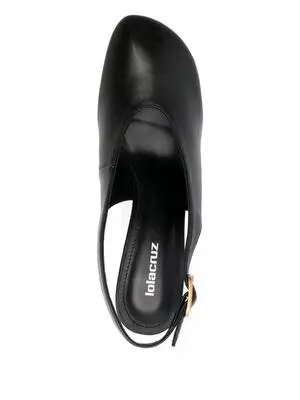 Lola Cruz Leather Slingback Pumps