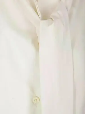 THELATEST Tie-neck Cotton Shirt