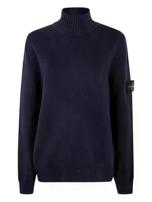 Stone Island High-neck Logo-patch Sweater
