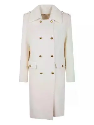 P.a.r.o.s.h Buttoned Coat With Ribbed Collar