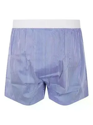 TOM FORD Striped-pattern Cotton Boxer Shorts - Blue