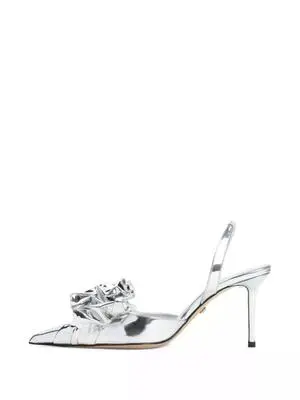 Mach & Mach Bow-embellished Slingback Pumps