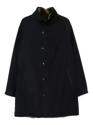 MANZONI 24 Button-fastening Velvet-collared Coat