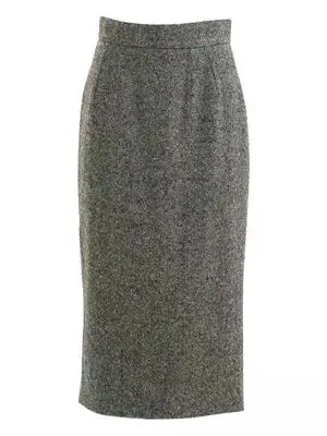Dolce & Gabbana Textured Midi Skirt - Grey