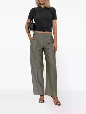 Alexander Wang Pleated Wool Trousers - Grey