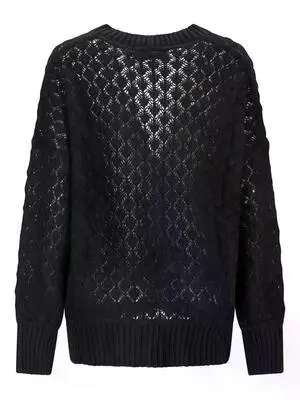 Blumarine Open-knit Buttoned Cardigan