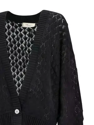 Blumarine Open-knit Buttoned Cardigan