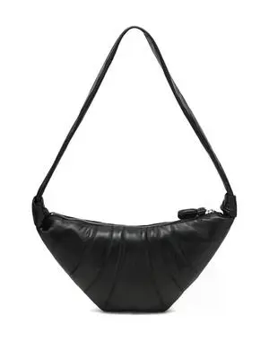 LEMAIRE Medium Croissant Bag In Leather - Black
