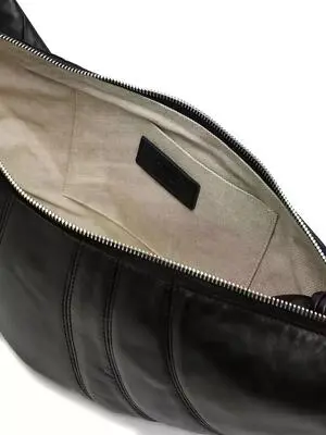 LEMAIRE Medium Croissant Bag In Leather - Black