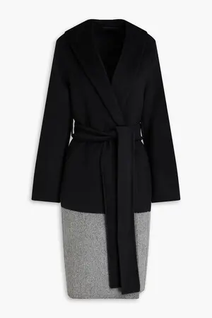 JOSEPH Reversible Wool-felt Coat With Detachable Waist Tie