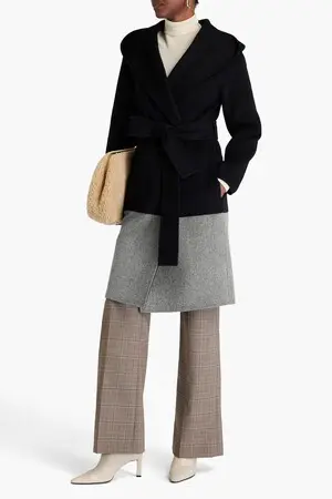 JOSEPH Reversible Wool-felt Coat With Detachable Waist Tie
