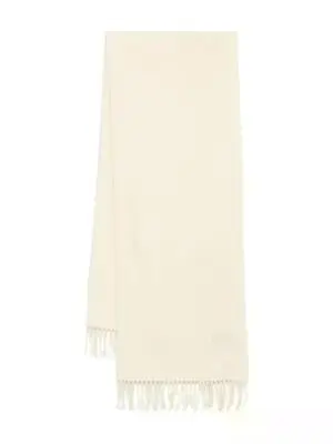 ÉTUDES STUDIO Fringed Wool Scarf - White