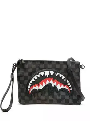 SPRAYGROUND Dripping Sharks In Paris Check Messenger Bag
