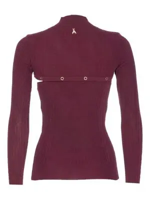 Patrizia Pepe Ribbed Mock-neck Top