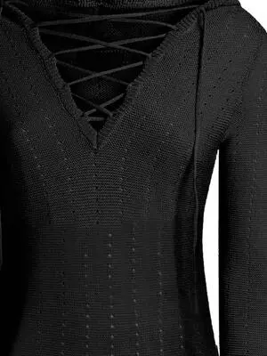 Etro Lace-up Hooded Sweater