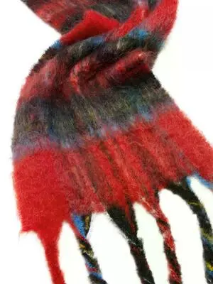 Acne Studios Plaid Fringed Scarf