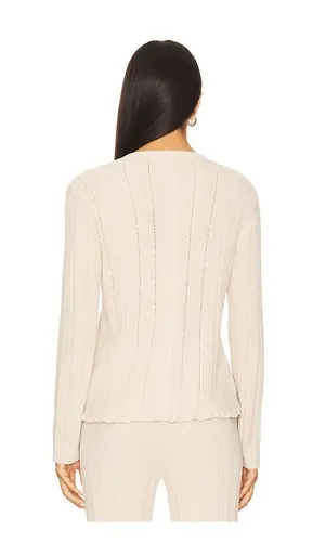 Barefoot Dreams Cozychic Ultra Lite Cable Knit Cardigan With Ruffle