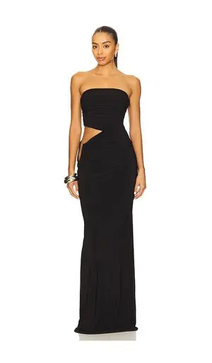 LOVERS AND FRIENDS Strapless Gown With Cut-out Detail