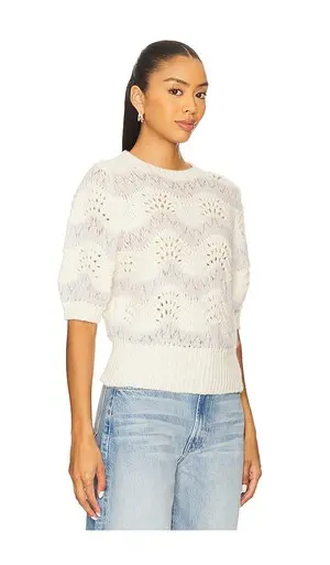 MOTHER The Powder Puff Crochet Knit Sweater