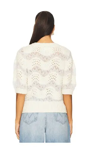 MOTHER The Powder Puff Crochet Knit Sweater