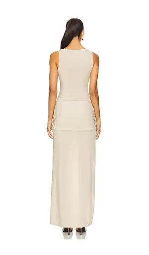 Superdown Zixuan Maxi Dress In Metallic - Silver