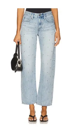 Embellished Mid-Rise Straight-Leg Jeans