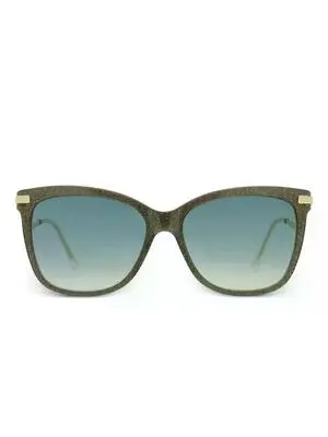 JIMMY CHOO Steff Glitter-effect Sunglasses - Grey
