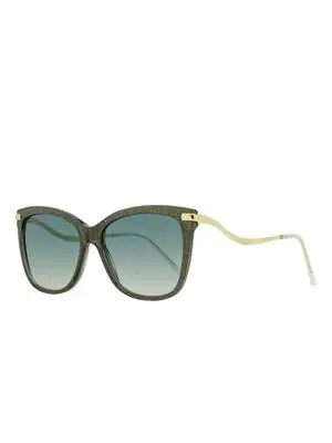 JIMMY CHOO Steff Glitter-effect Sunglasses