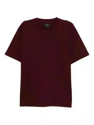 AGNES B. Logo-embroidered T-shirt - Red