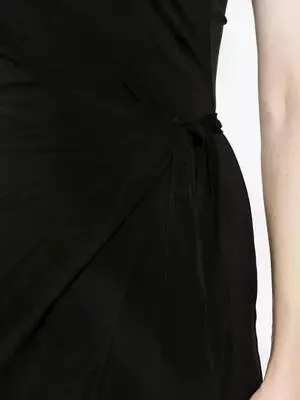 Amiri One-shoulder Wrap Midi Dress