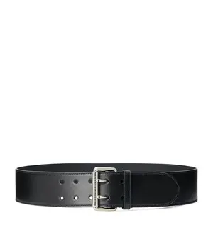 Ralph Lauren Calfskin Double-prong Belt - Black
