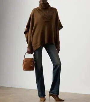 Ralph Lauren Cashmere-blend Cape Sweater
