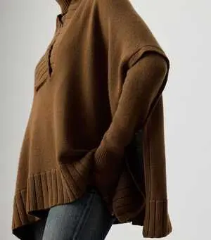 Ralph Lauren Cashmere-blend Cape Sweater