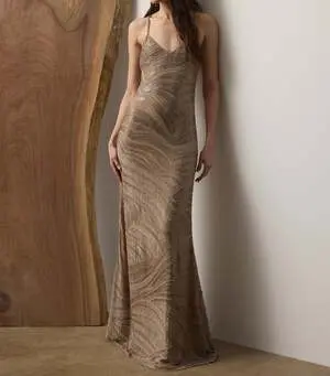Ralph Lauren Mulberry Silk Gown