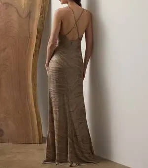 Ralph Lauren Mulberry Silk Gown