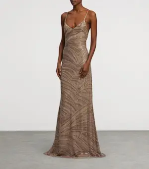 Ralph Lauren Mulberry Silk Gown
