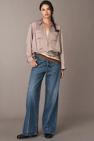 FRAME The Collegiate High-rise Wide-leg Jeans