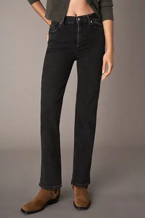 FRAME Le Sleek High-rise Straight-leg Jeans - Meteor